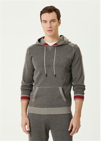 Hemington Erkek Wesley Gri Kapüşonlu Logolu Yün Sweatshirt M EU Hemington Erkek Wesley Gri Kapüşonlu Logolu Yün Sweatshirt M EU