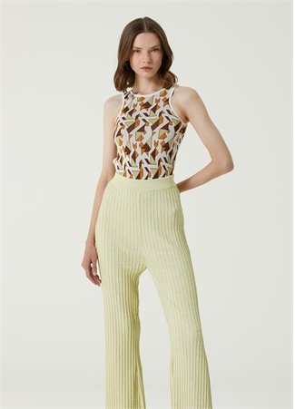 Dodo Bar Or Kadın Colorblocked Geometrik Desenli Triko 42 IT