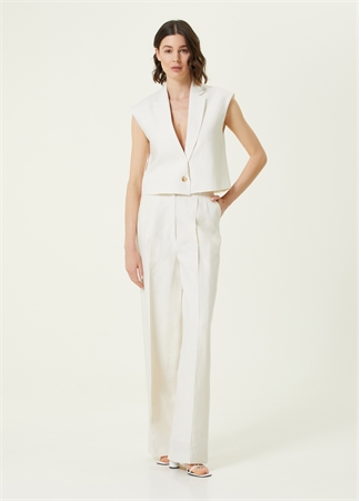 Loulou Studio Kadın Krem Keten Pantolon Beyaz Xs Eu Loulou Studio Kadın Krem Keten Pantolon Beyaz Xs Eu