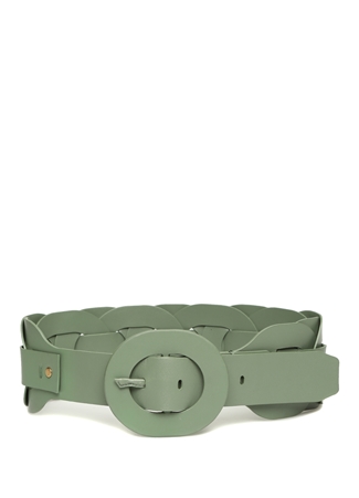Zimmermann Kadın Yeşil Örgü Dokulu Deri Kemer S/M EU
