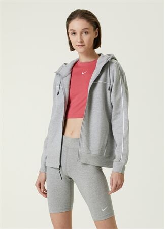 Nike Kadın NSW Millenium Essential Fleece Gri Sweatshirt S EU