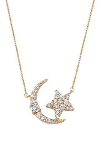 Bee Goddess Kadın Sirius Pırlantalı Altın Rengi Kolye Pembe EU