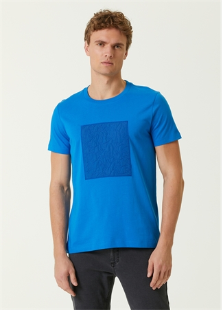 Beymen Club Erkek Saks Bisiklet Yaka Logolu T-shirt Mavi S Beymen Club Erkek Saks Bisiklet Yaka Logolu T-shirt Mavi S