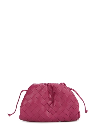 Bottega Veneta Kadın Mini Pouch Bordo Deri Çanta EU Bottega Veneta Kadın Mini Pouch Bordo Deri Çanta EU