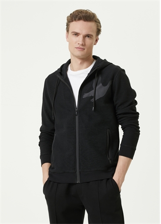 Beymen Club Erkek Siyah Kapüşonlu Logolu Sweatshirt S Beymen Club Erkek Siyah Kapüşonlu Logolu Sweatshirt S