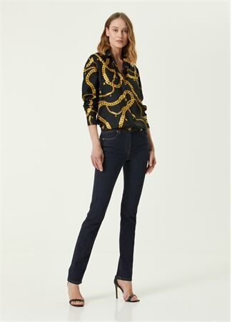 Versace Kadın Lacivert Skinny Jean Pantolon 25 US