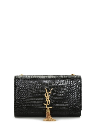 Kadın Kate Medium Siyah Deri Omuz Çantası EU Kadın Kate Medium Siyah Deri Omuz Çantası EU