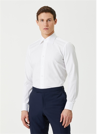 Fray Erkek Liegi Beyaz Gömlek 42 IT