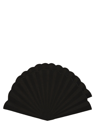 Coral&Co. Studio İstiridye Formlu 2li Keten Amerikan Servis Seti Siyah