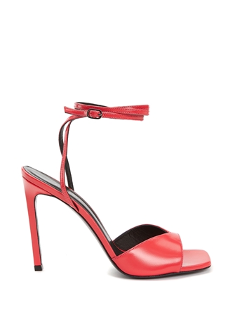 Academia Kadın Kırmızı Deri Sandalet Pembe 35