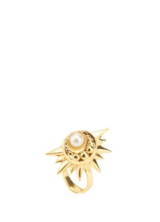 Diency Biel Kadın Güneş Tutulması Gümüş Rengi Yüzük Altın EU