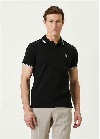 Moncler Erkek POLO YAKA Siyah S EU