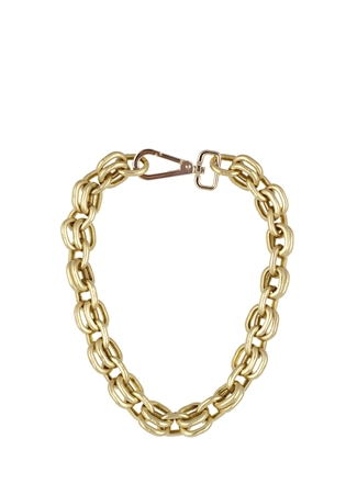 Ponponiere Kadın Dual Gold Zincir Formlu Kolye Altın Rengi EU