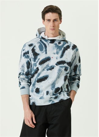 Stone Island Erkek Mavi Kapüşonlu Desenli Sweatshirt S Eu Stone Island Erkek Mavi Kapüşonlu Desenli Sweatshirt S Eu