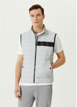 Boss Erkek Regular Fit Gri Logolu Dış Yelek 52 IT Boss Erkek Regular Fit Gri Logolu Dış Yelek 52 IT