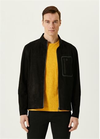 Network Erkek Siyah Süet Mont S EU