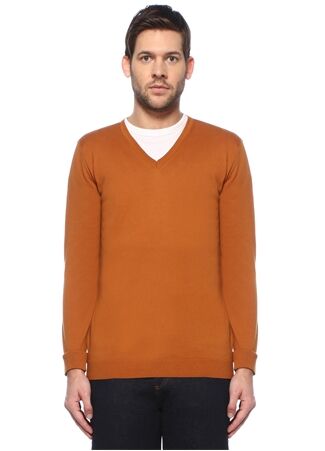 Beymen Erkek Hardal V Yaka Kazak Sarı M EU