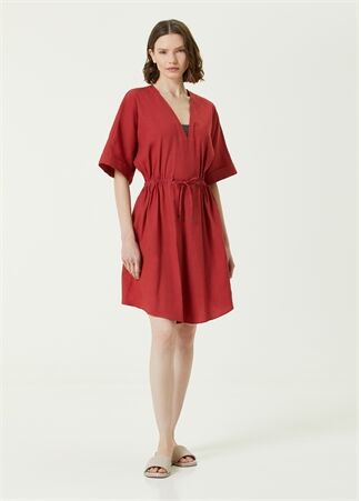 Brunello Cucinelli Kadın Kırmızı Mini Elbise XS EU