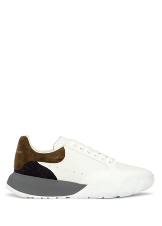 Alexander McQueen Erkek Court Trainer Colorblocked Deri Sneaker Beyaz 40 EU Alexander McQueen Erkek Court Trainer Colorblocked Deri Sneaker Beyaz 40 EU