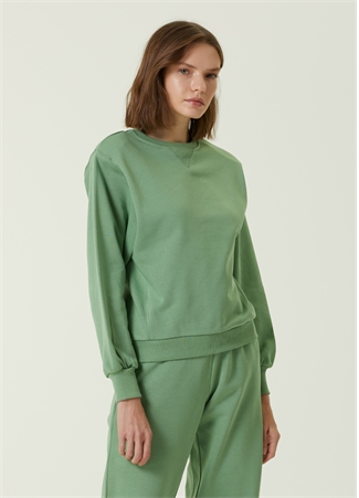 So Far Good Kadın Yeşil Logolu Vatkalı Sweatshirt S EU So Far Good Kadın Yeşil Logolu Vatkalı Sweatshirt S EU