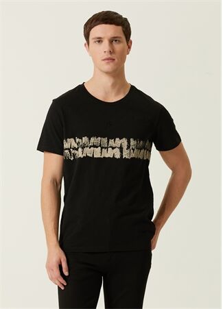 Bassigue Erkek Maya Line Dye Siyah T-shirt L EU