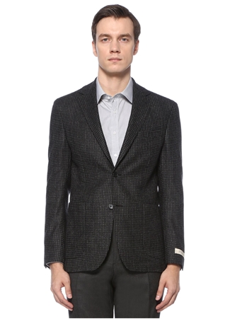 Beymen Collection Erkek Drop 8 Siyah Kareli Yün Soft Ceket 50 IT Beymen Collection Erkek Drop 8 Siyah Kareli Yün Soft Ceket 50 IT