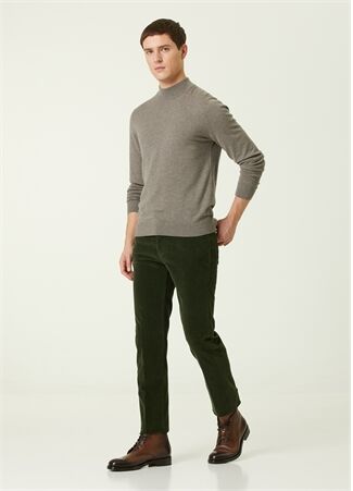 Kiton Erkek Yeşil Kadife Pantolon 32 US
