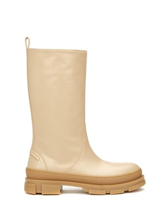 Bettina Vermillon Kadın Krem Deri Çizme Bej 37 EU