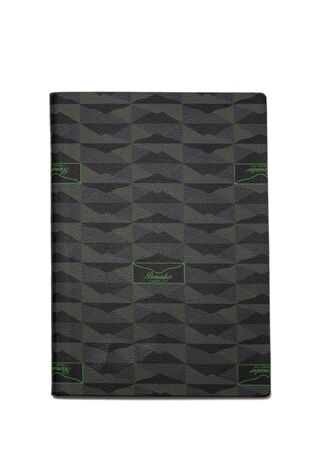 Pineider Erkek Siyah Haki Geometrik Desenli Defter EU