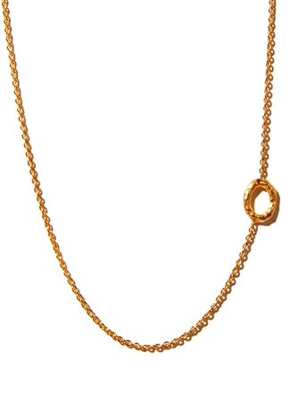 Fidelle Kadın Sideways Alphabet O Formlu Altın Rengi Kolye L EU