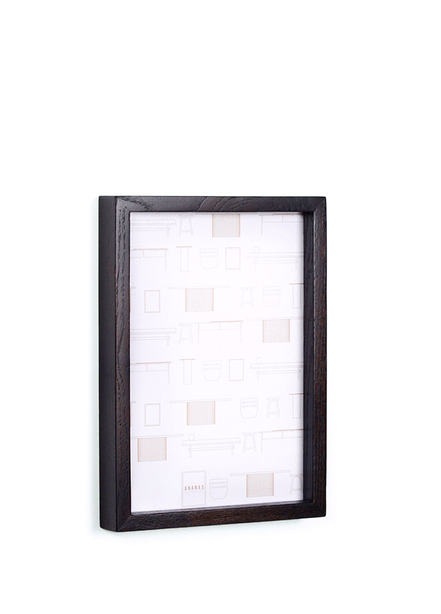 Ananas - Edge Serisi Dark Masif Ahşap Çerçeve 23 x 32 cm - DARK