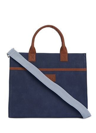 Lupa Project Kadın Naaz Lacivert Süet Omuz Çantası EU