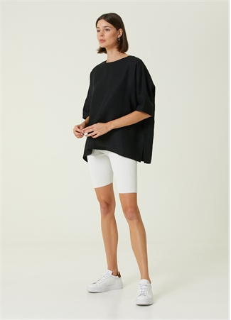 Dor Raw Luxury Kadın Siyah Oversize Keten Bluz L EU Dor Raw Luxury Kadın Siyah Oversize Keten Bluz L EU