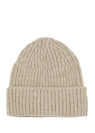 Beymen Kadın Krem Çizgi Dokulu Bere Beyaz EU Beymen Kadın Krem Çizgi Dokulu Bere Beyaz EU