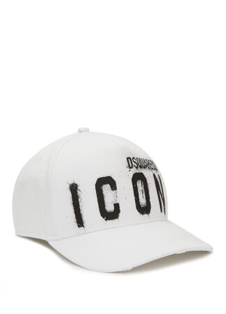 Dsquared2 Erkek Icon Beyaz Logo Detaylı Şapka EU Dsquared2 Erkek Icon Beyaz Logo Detaylı Şapka EU