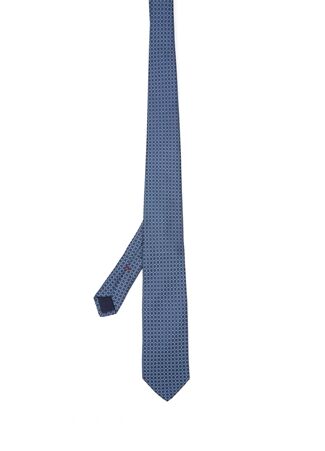Beymen Collection Erkek Mavi Mikro Desenli İpek Kravat EU IT