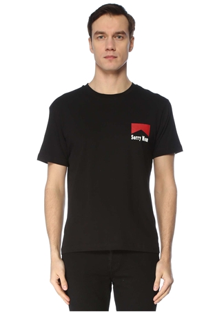 Cult of Cuddle Erkek Sorry Mom Siyah Bisiklet Yaka T-shirt S EU