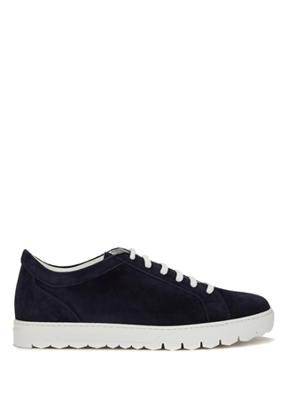 Kiton Erkek Lacivert Logolu Deri Sneaker 6 US Kiton Erkek Lacivert Logolu Deri Sneaker 6 US
