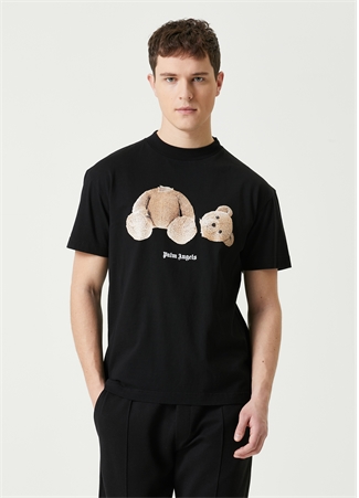 Palm Angels Erkek Teddy Bear Siyah Bisiklet Yaka T-shirt S EU Palm Angels Erkek Teddy Bear Siyah Bisiklet Yaka T-shirt S EU