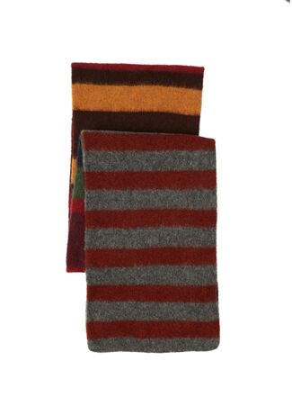 Howlin Erkek Colorblocked Çizgili Yün Atkı EU