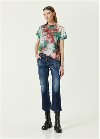 Dsquared2 Kadın Mavi Düşük Bel Bol Paça Jean Pantolon 42 IT Dsquared2 Kadın Mavi Düşük Bel Bol Paça Jean Pantolon 42 IT