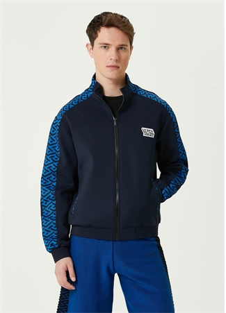 Versace Erkek Lacivert Logo Şerit Desenli Sweatshirt 4 Eu Versace Erkek Lacivert Logo Şerit Desenli Sweatshirt 4 Eu