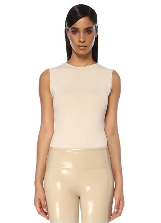 Schmart Kadın Nude Bisiklet Yaka String Body Pembe XS EU