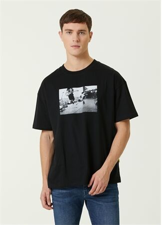 Wasted Erkek Siyah Fotoğraf Baskılı T-shirt S EU