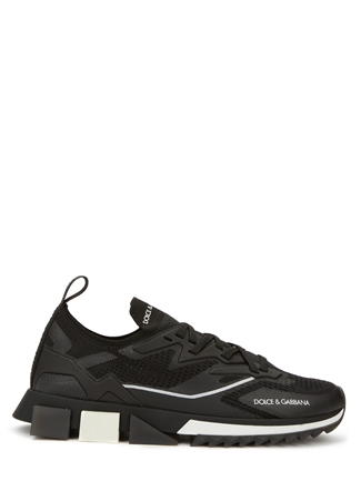 Dolce&Gabbana Erkek Siyah Logolu Geometrik Tabanlı Sneaker 42 EU Dolce&Gabbana Erkek Siyah Logolu Geometrik Tabanlı Sneaker 42 EU