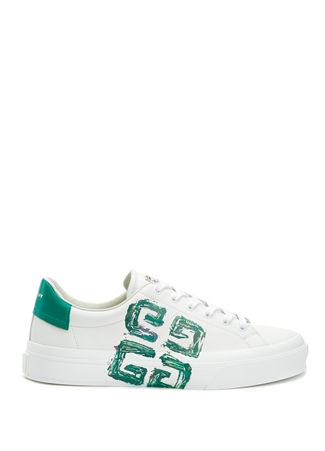 Givenchy Erkek Beyaz Yeşil Logo Baskılı Deri Sneaker 4 Eu Givenchy Erkek Beyaz Yeşil Logo Baskılı Deri Sneaker 4 Eu