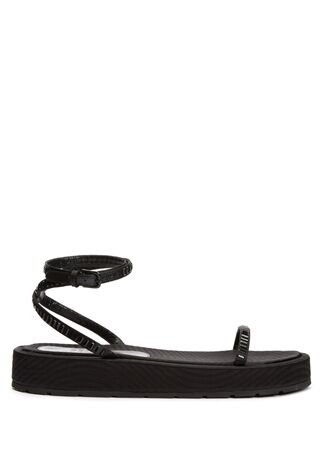 Bettina Vermillon Kadın Siyah Taşlı Sandalet 36 Eu