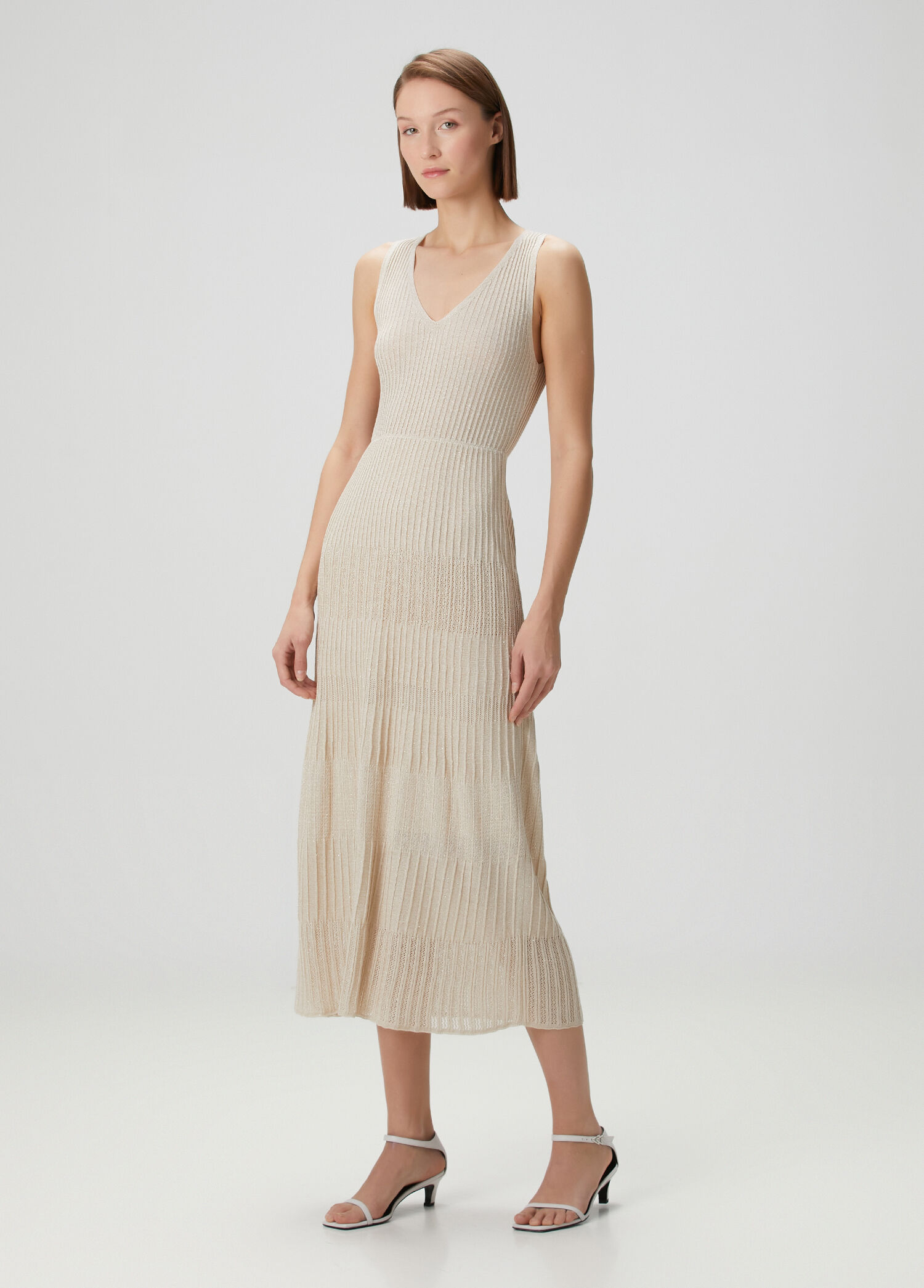 Join Us - Beige Midi Knit Dress