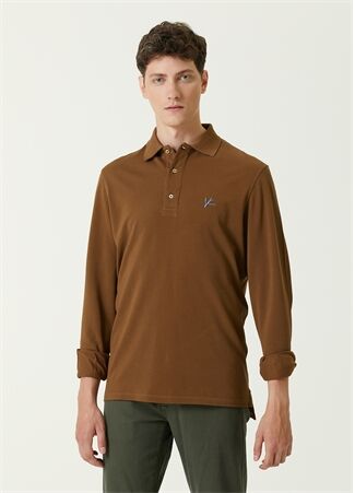 Isaia Erkek Kahverengi Polo Yaka Sweatshirt L EU Isaia Erkek Kahverengi Polo Yaka Sweatshirt L EU