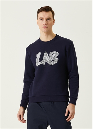 Palzileri Lab Erkek Lacivert Logolu Sweatshirt 50 IT Palzileri Lab Erkek Lacivert Logolu Sweatshirt 50 IT